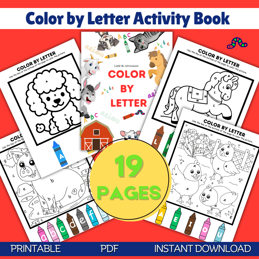 Color by Letter Printable Activity Book – Little Rs Adventures